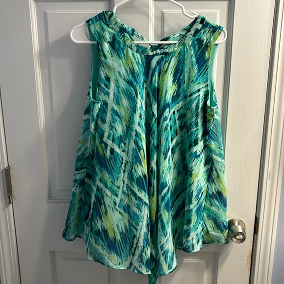 Susan Graver | Tops | Susan Graver Sheer Tunic Tank Blouse | Poshmark
